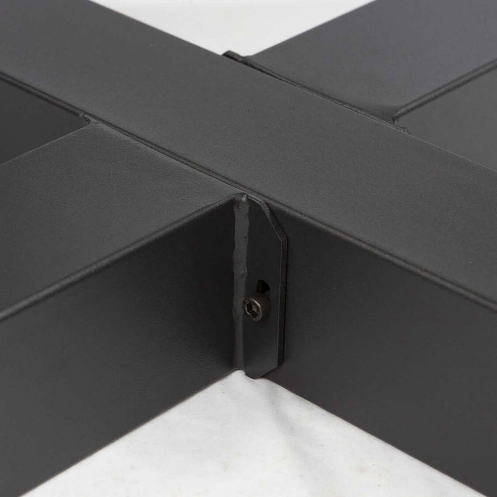 Rustic Black Steel Dining Table Base, Industrial Metal, SS008