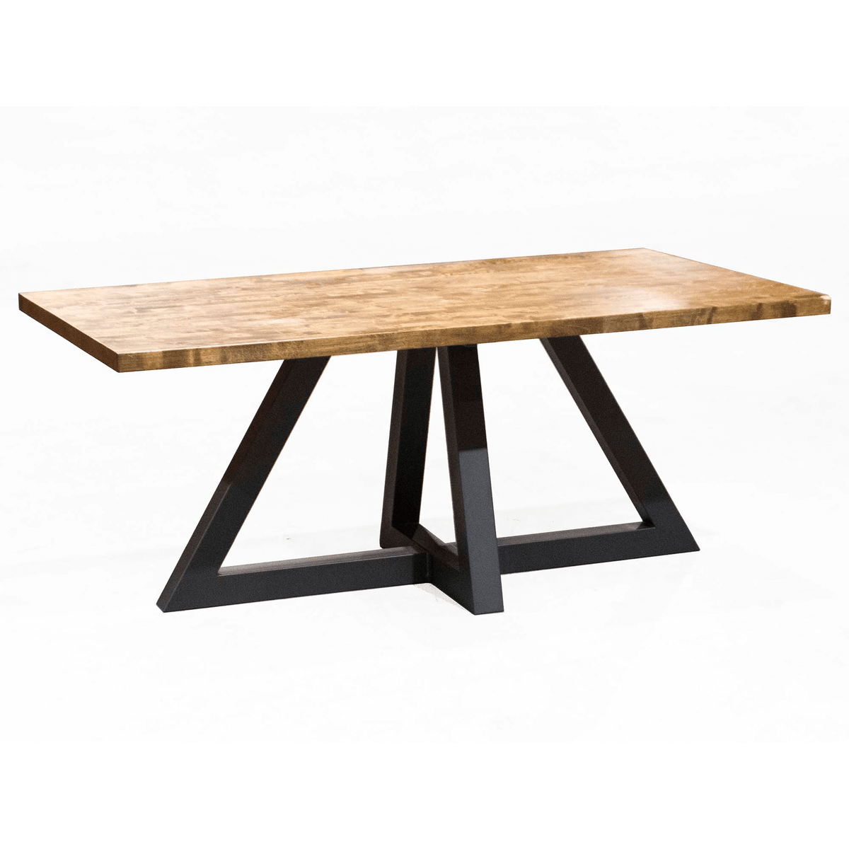 Rustic Black Steel Dining Table Base, Industrial Metal, SS008