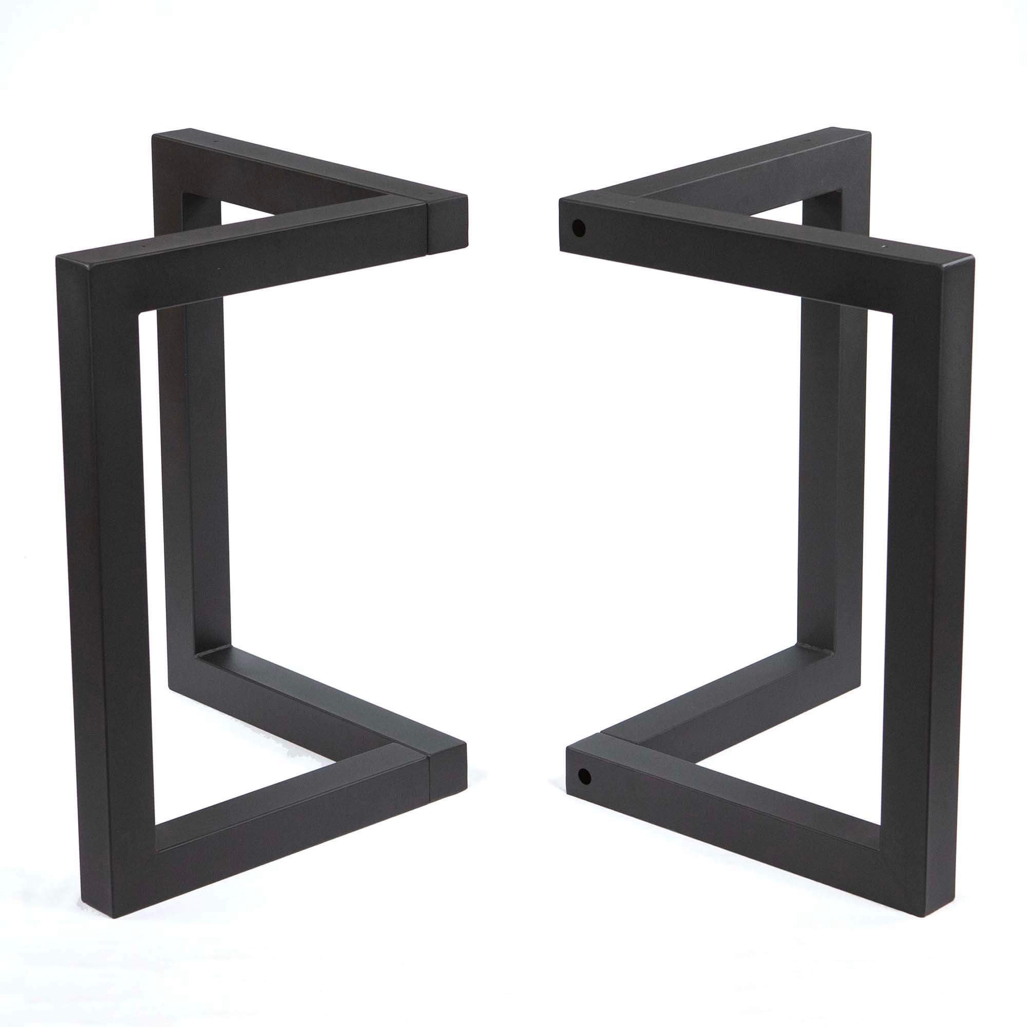 Chevron Metal Table Legs, Dining Table Legs, Black Powder Coated, SS2310