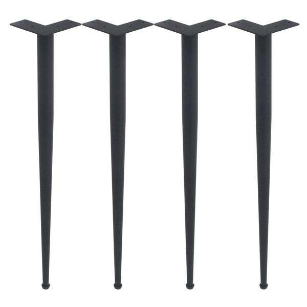 Black Cone Shape Dining Table Legs, Set of 4, G800098-710